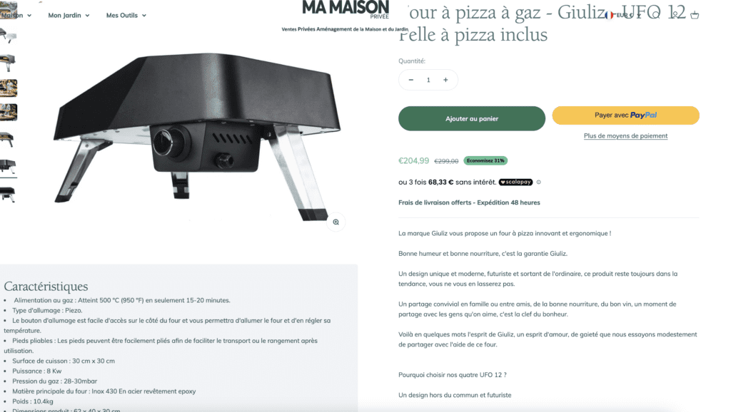 Giuliz four à pizza par eva personal shopper | Eva's shopping